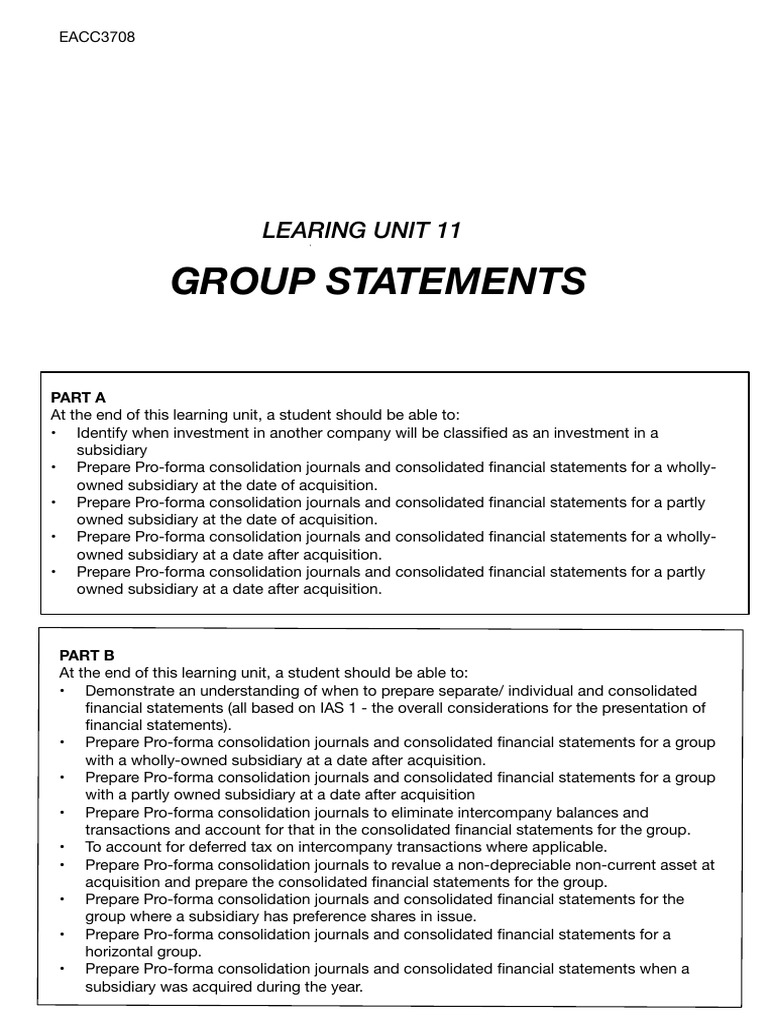 Consolidated Financial Statements Guide | PDF | Consolidation (Business ...