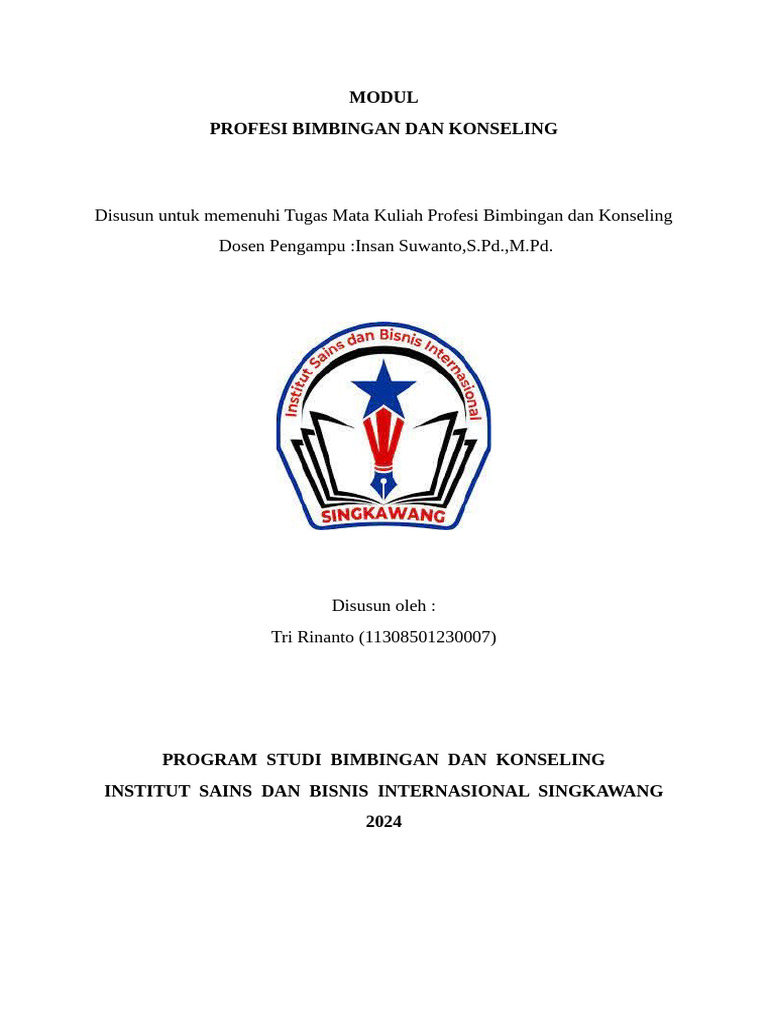 Modul Profesi BK SMSTR 3 | PDF
