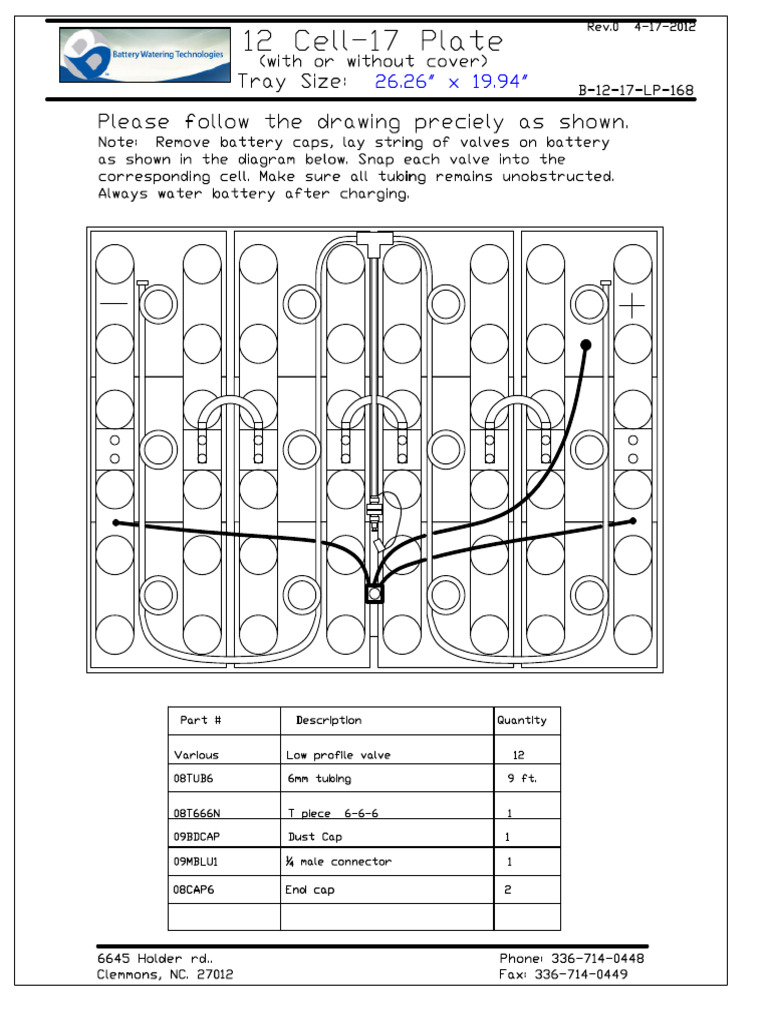 4CRP5350 Watering System and Fluid Monitor Layout | PDF