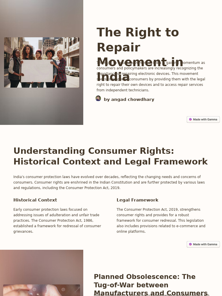 Right to Repair Movement in India | PDF | Innovation | Policy