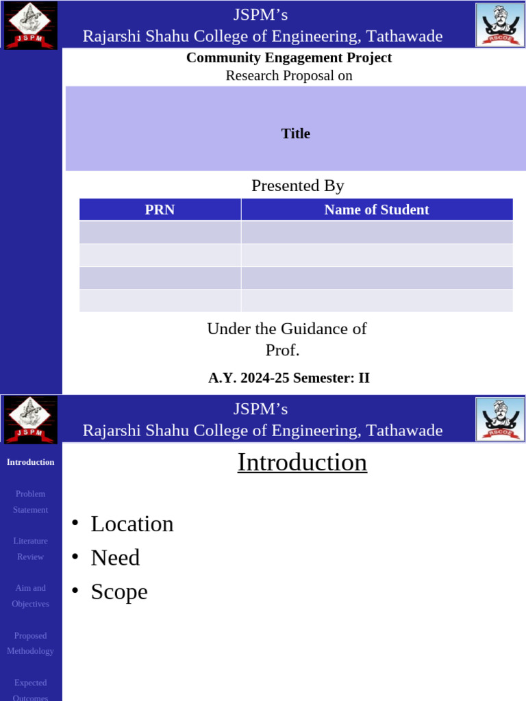Community Engagement Project Proposal | PDF | Methodology | Procedural ...