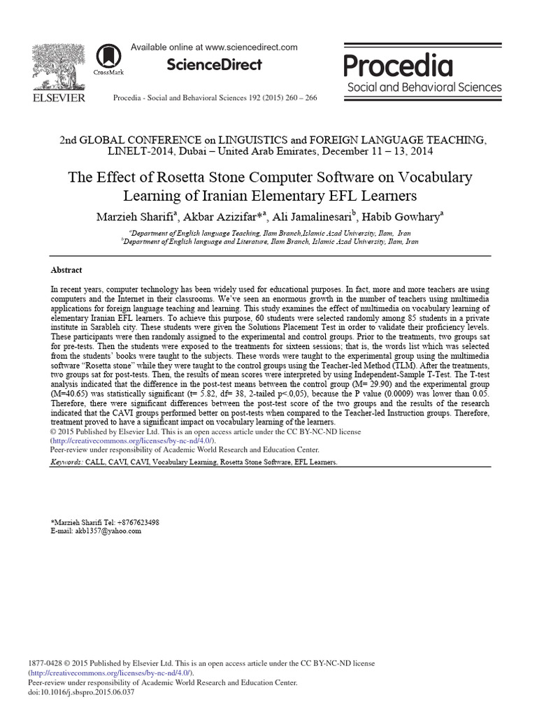 4-The Effect of Rosetta Stone Computer Software On Vocabulary | PDF ...