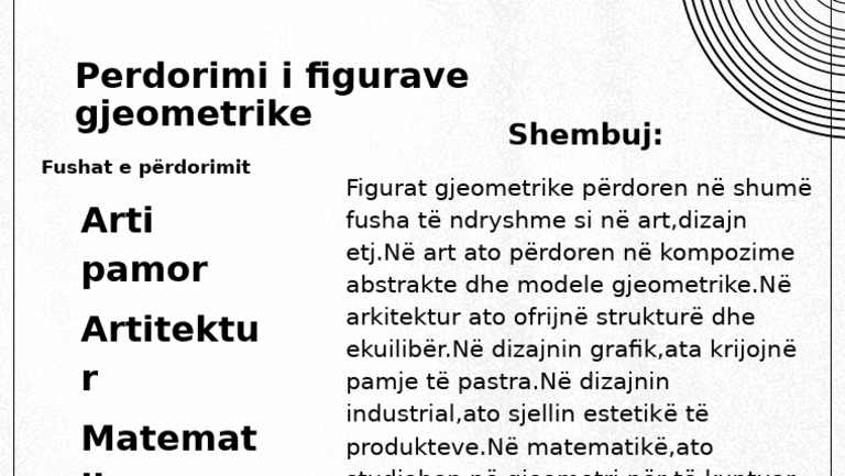Perdorimi I Figurave Gjeometrike | PDF