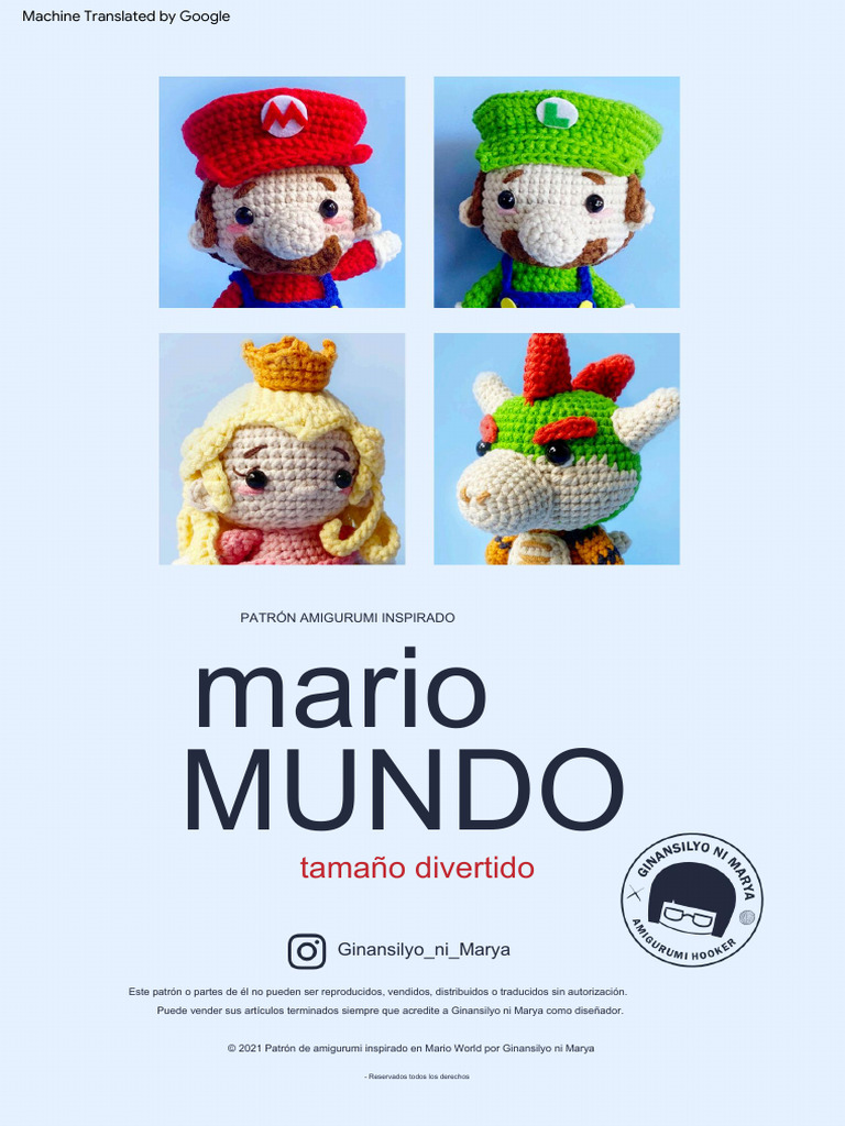 Mundo Mario | PDF | Amigurumi | Tejer