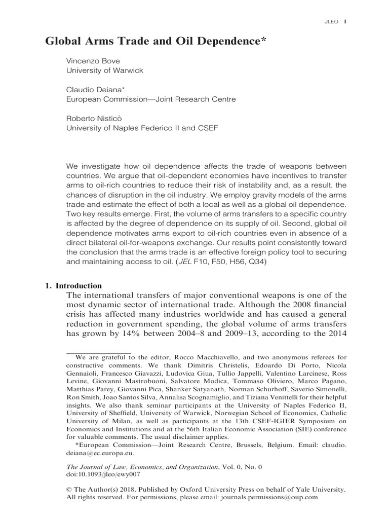 14 Global Arms Trade and Oil Dependence | PDF | Price Of Oil | Arms ...