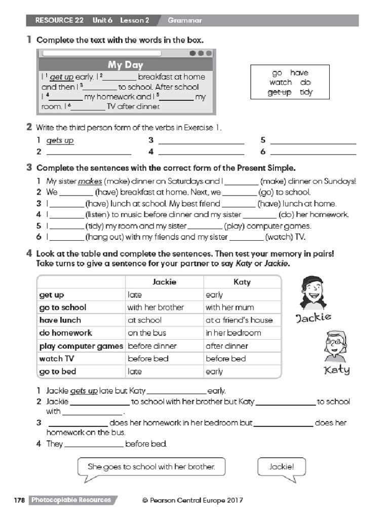 Present Simple - Zadania | PDF