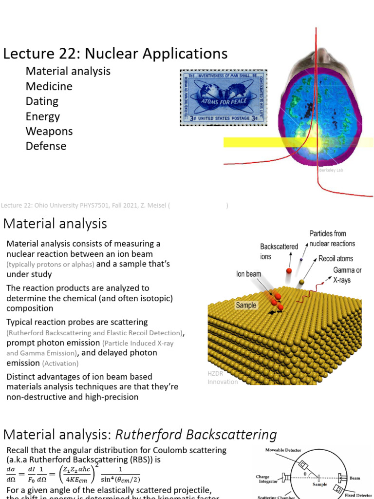 Lecture22 NuclearApplications PHYS7501 F2021 ZM | PDF | Nuclear Fusion ...