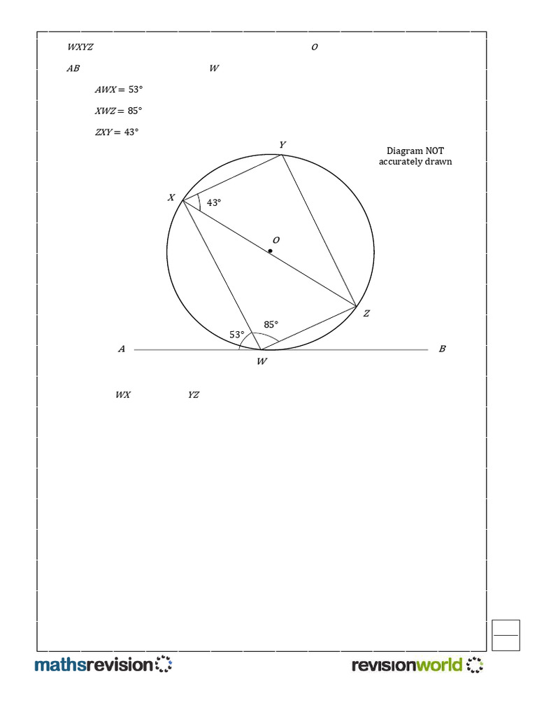Circle Theorems Practice 1 | PDF | Circle | Angle