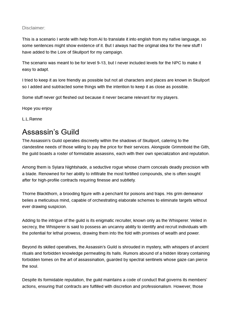 A D&D adventure in Skullport by L.L.Rønne part 3 | PDF | Magician ...