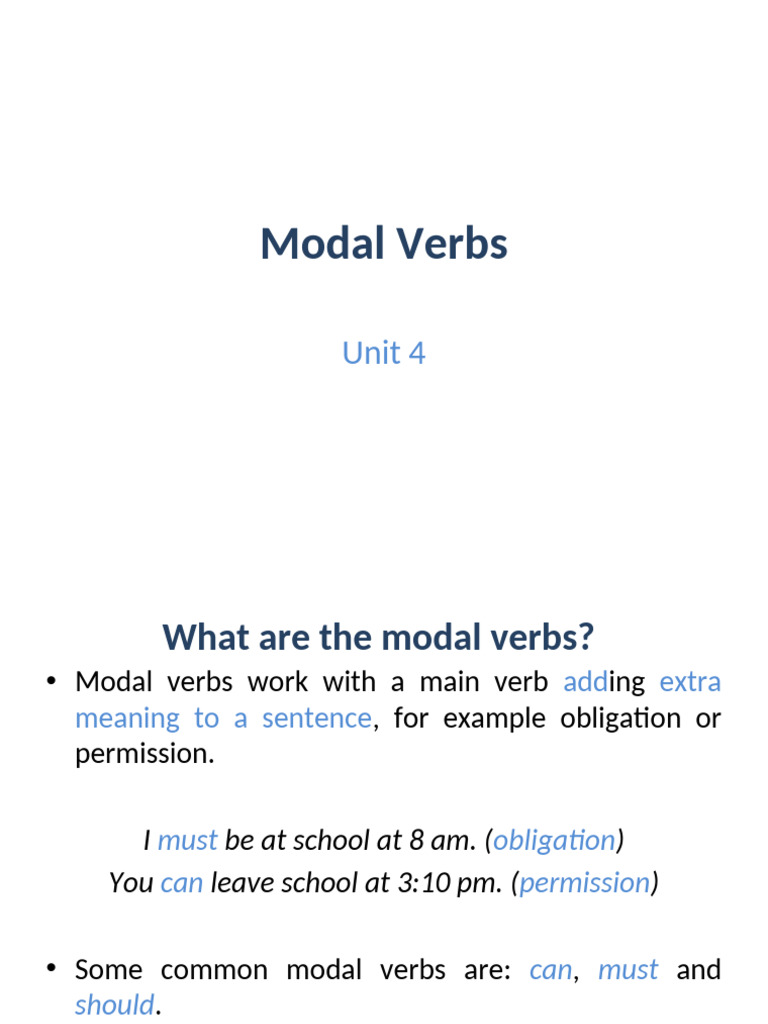 Modal Verbs Bachillerato | PDF | Linguistic Typology | Linguistic Morphology