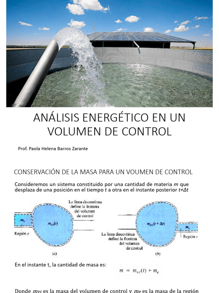 4.1 Análisis energético de un volumen de control (mec) | PDF | Turbina ...