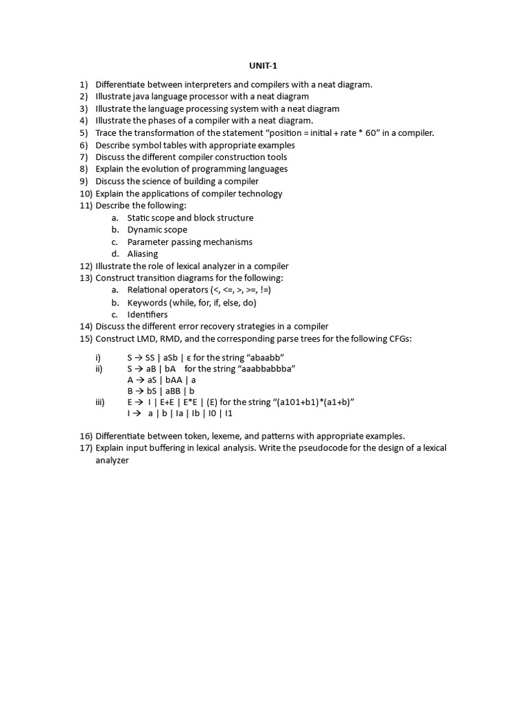 Compiler Design Concepts and Techniques | PDF | Computer Programming | Formalism (Deductive)