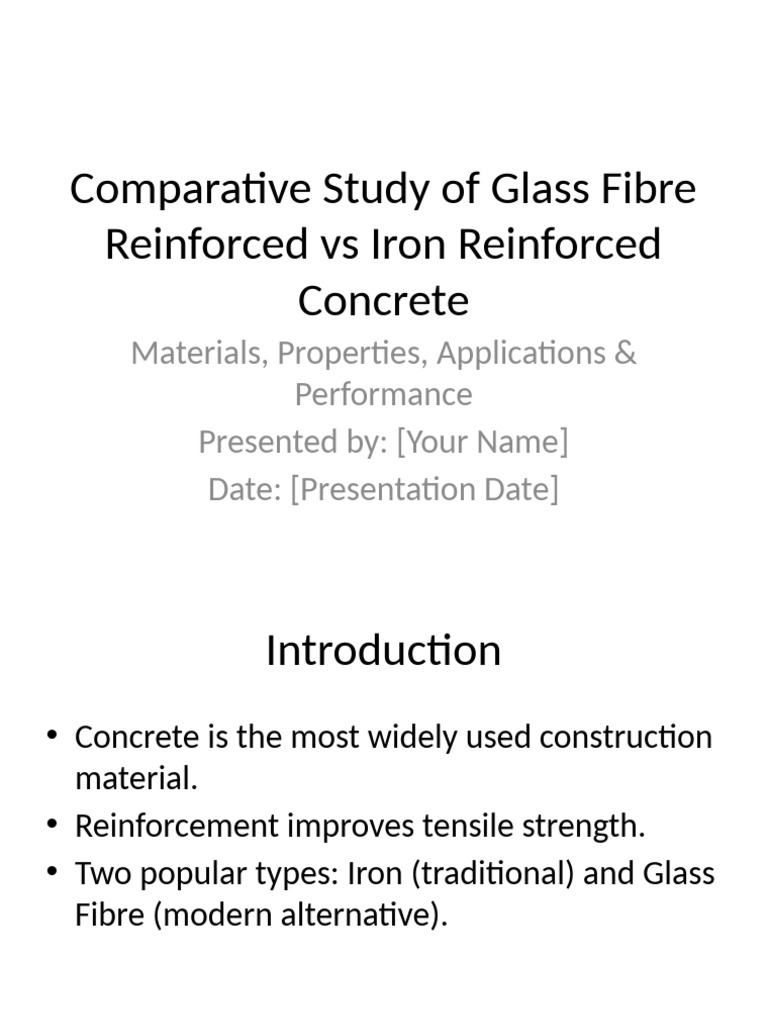 Comparative Study GFRC Vs IRC | PDF