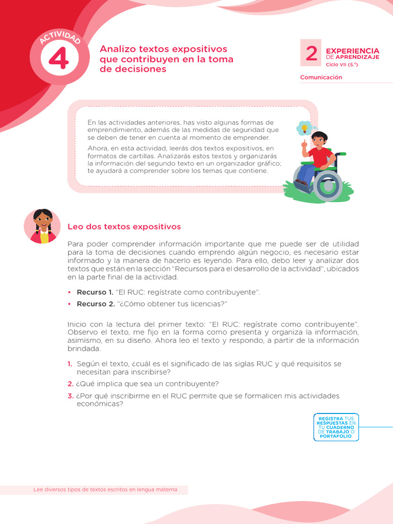 Exp2 Secundaria Rural 5 Exploramos Act 4 | PDF