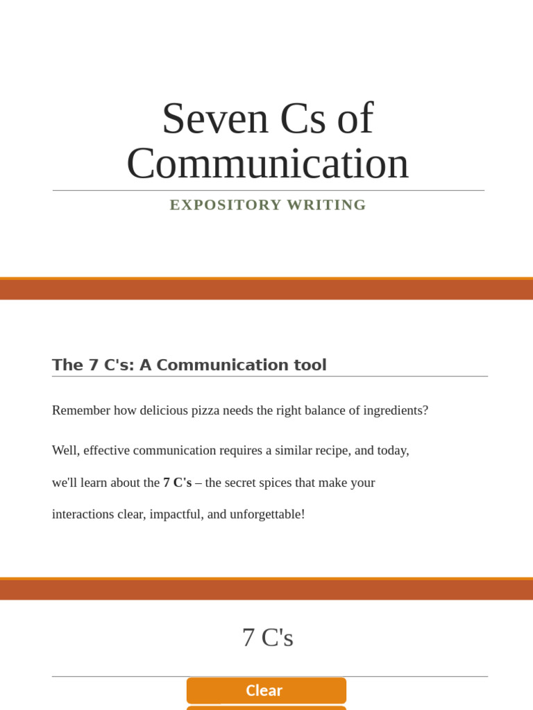 Lec-1 (II) 7Cs of Communication | PDF | Communication | Cognition