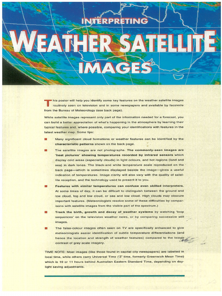 Interpreting Weather Satellite Images | PDF