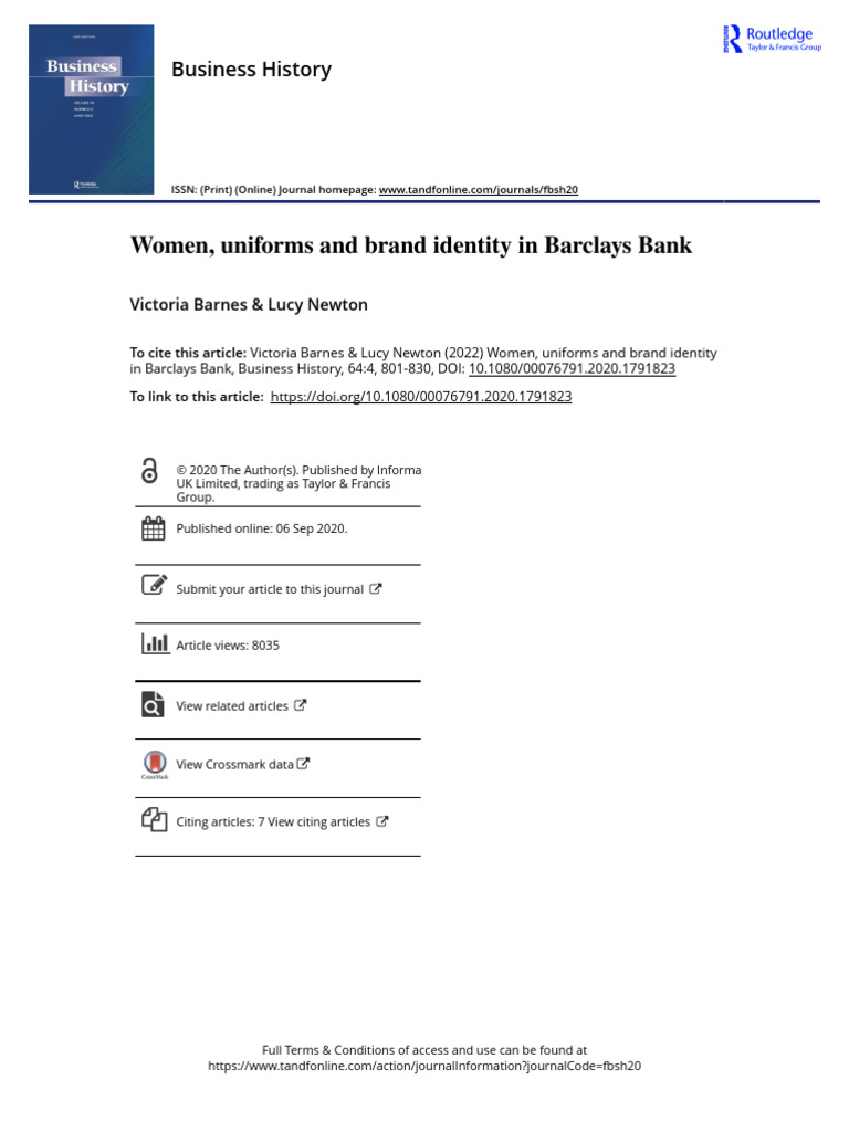 Women Uniforms and Brand Identity in Barclays Bank | PDF | Simone De ...
