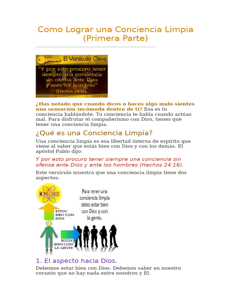 Ayuno Como Lograr Una Conciencia Limpia | PDF | Pecado | Perdón