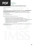 Escrito Libre IMSS para La Renovacion Del Certificado Digital | PDF