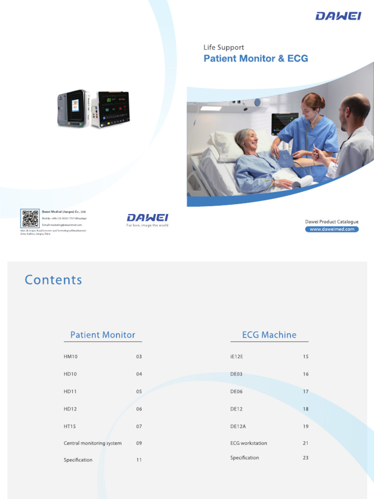 DAWEI Patient Monitor&ECG Catalog-2025 | PDF