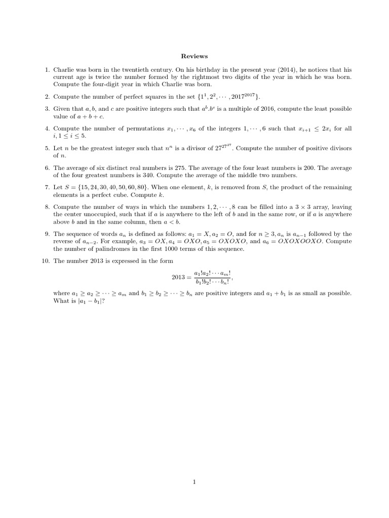 Math Problem Solutions and Computations | PDF