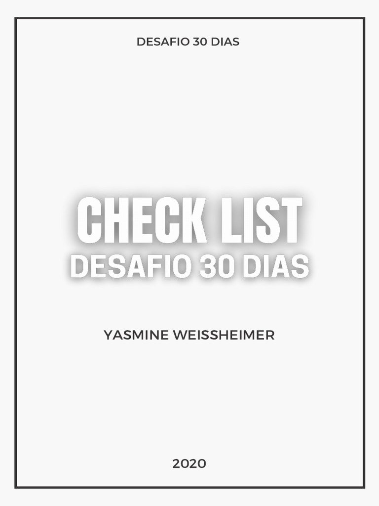PDF Checklist Desafio 30 Dias 1 | PDF