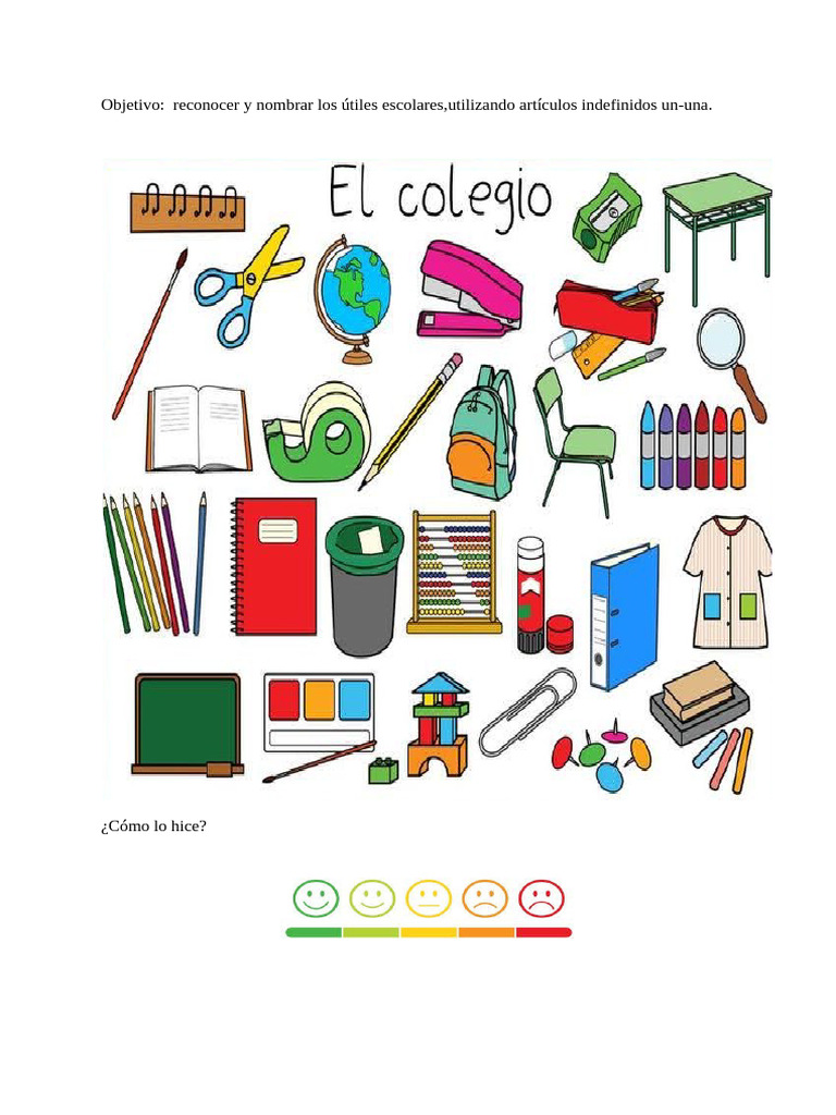 Vocabulario Pre Kinder | PDF