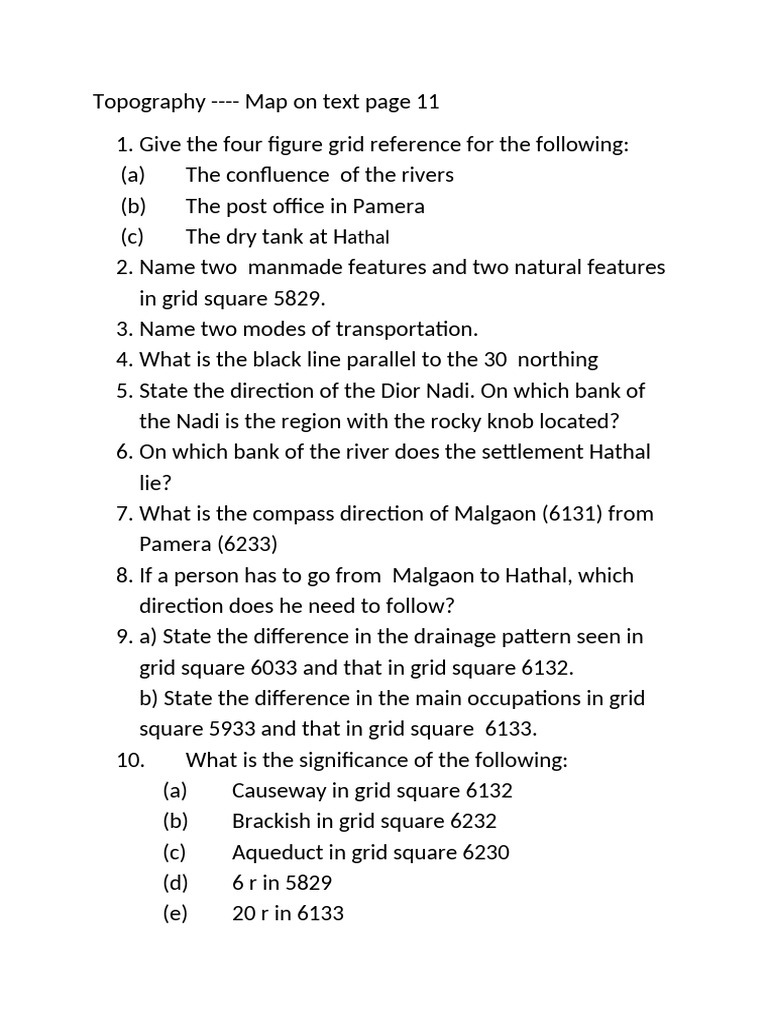 TOPO Prac Ex 2 PG 11 | PDF