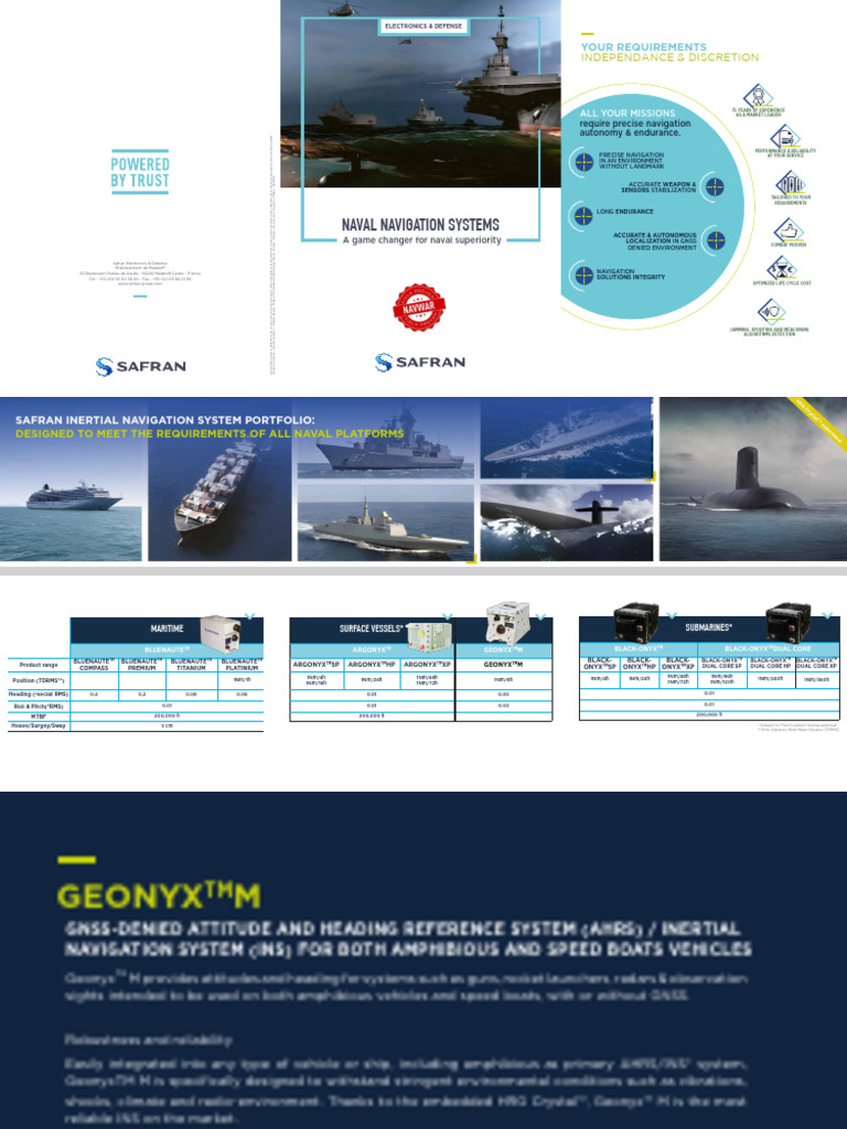 Safran Electronics Defense NAVAL NAVIGATION SYSTEMS | PDF | Inertial Navigation System | Navigation
