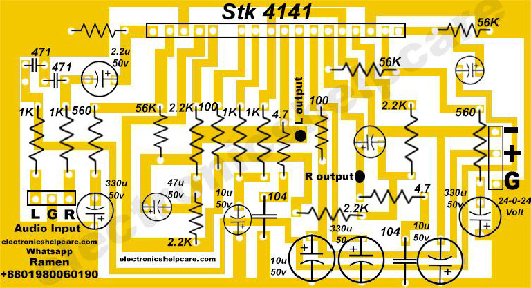 STK Amplifier Circuit Diagram 2 | PDF