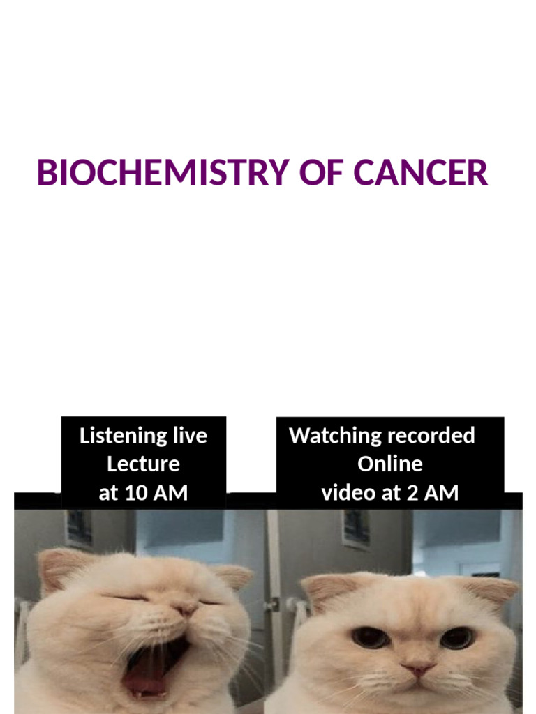 Biochemistry of Cancer 26-7-23 | PDF | Cancer | Oncogene