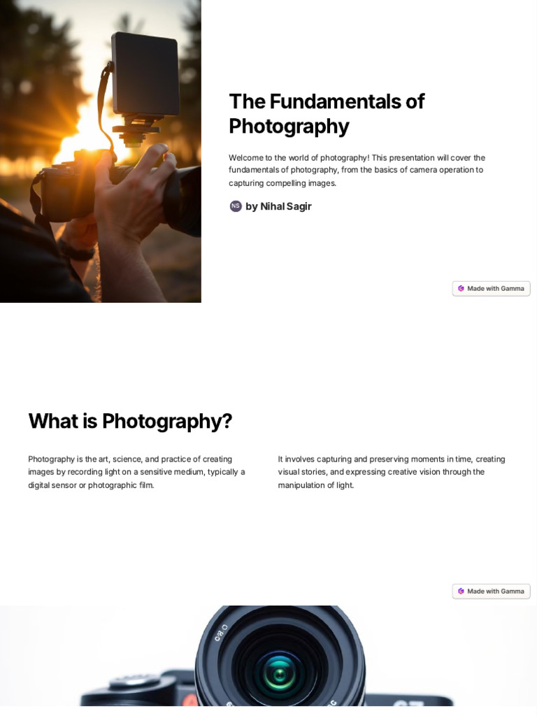 The Fundamentals of Photography | PDF | Camera | Shutter (Photography)