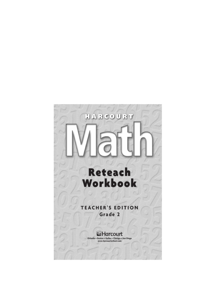 Math Reteach Workbook Grade 2 Teachers Edition Houghton Mifflin Harcourt [Harcourt pdf download ...