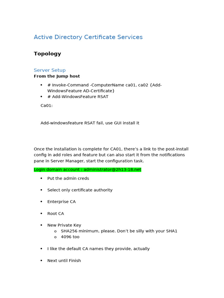 Active Directory Certificate Services | PDF | Public Key Certificate ...
