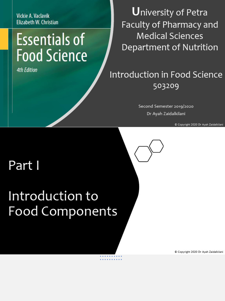 IFS. Introduction To Food Components | PDF | Foods | Color