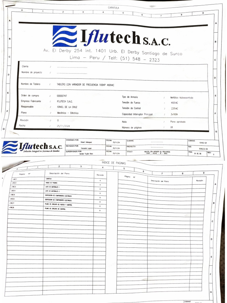 Planos de Tablero Con Variador | PDF