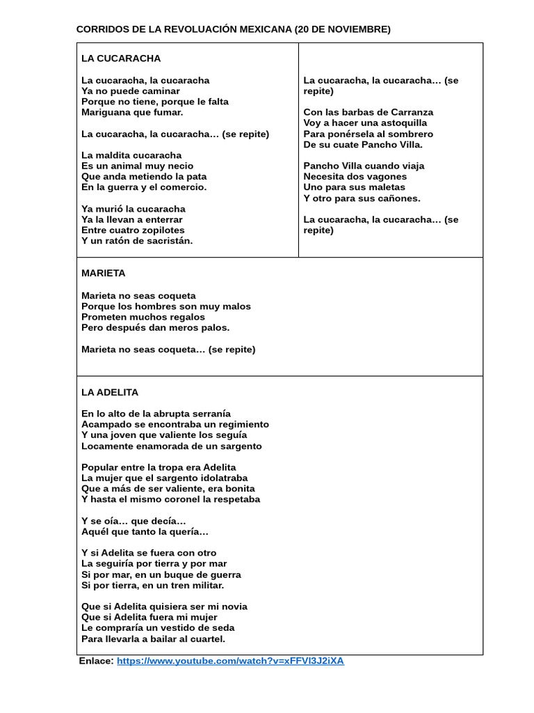 Corridos de la Revolución Mexicana | PDF