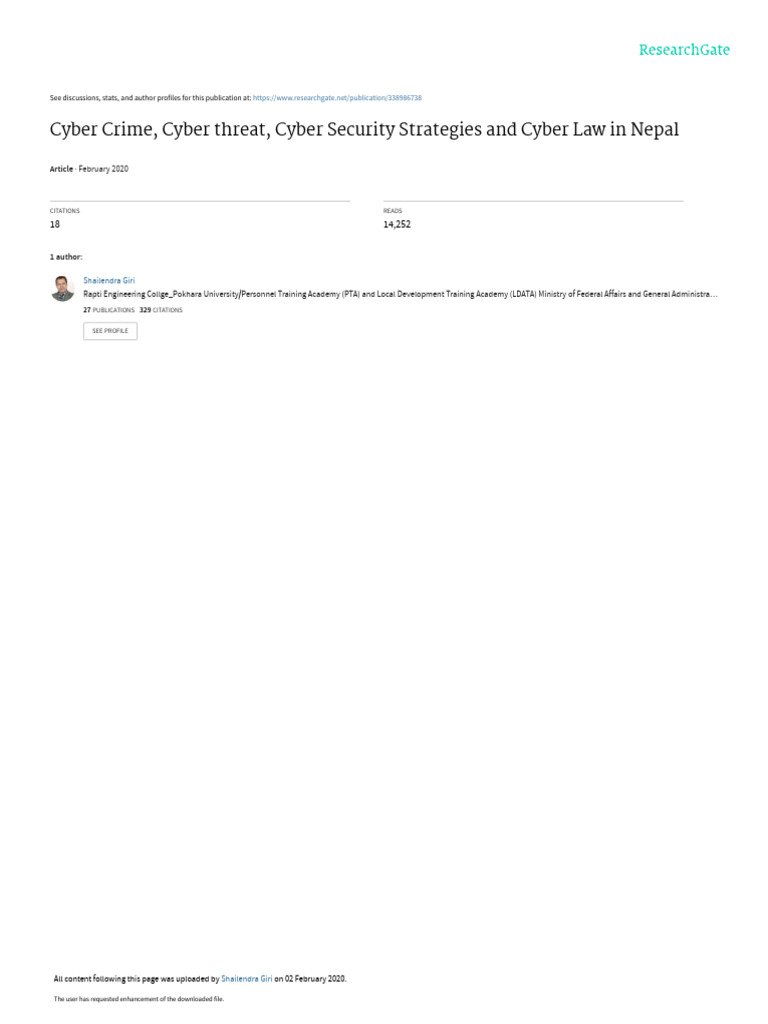 Cyber Crime Cyber Threat Cyber Security Strategies and Cyber Law in ...