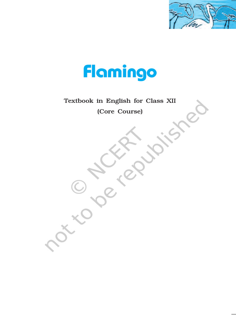 Class Xii Ncert Textbook English Flamingo | PDF | Reading Comprehension
