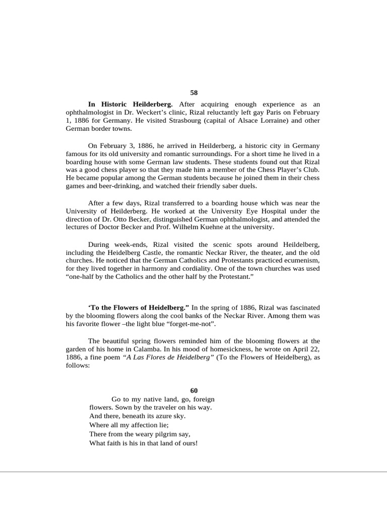 My Report Rizal in Germany | PDF