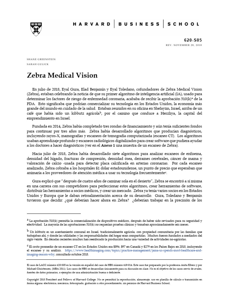 Zebra Medical Vision | PDF | Aprendizaje automático | Sensibilidad y ...