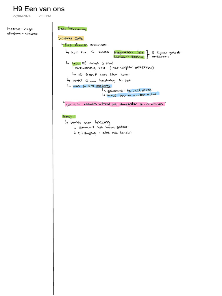 H9 Een Van Ons | PDF