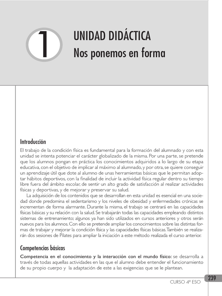 Educación física - Sesiones 2º ciclo en forma | PDF | Aprendizaje | Invalidez