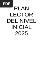 3.16. Plan Lector Nivel Inicial 2024 | PDF | Educación de la primera infancia | Salón de clases
