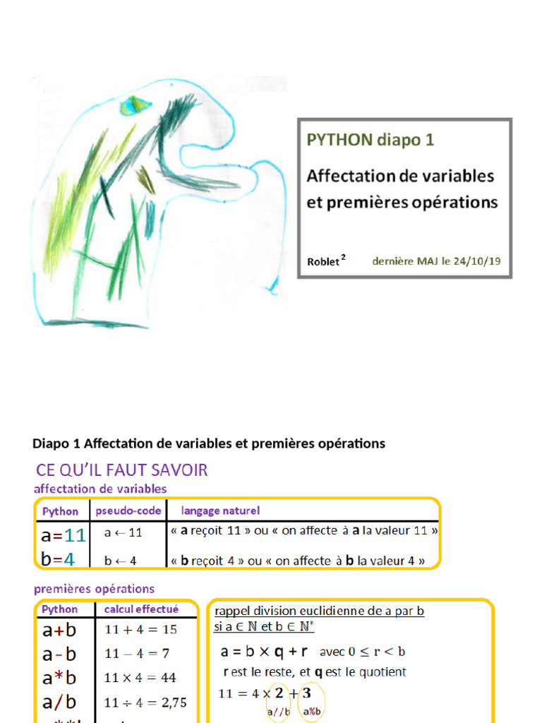 python_diapo_1_affectation_de_variables_et_premieres_operations (1) | PDF