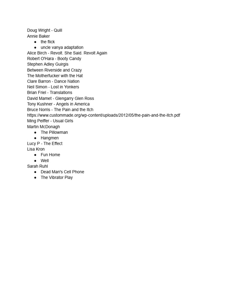 Baller Plays Every Actor Should Read | PDF