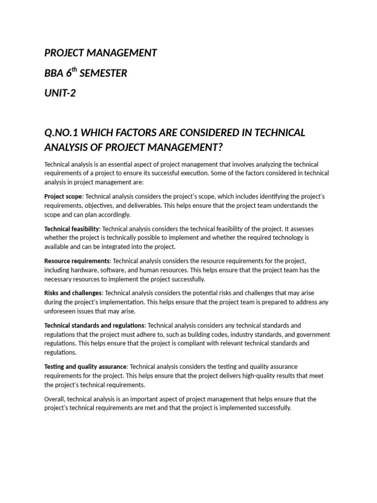 Project Managemet Q.ans. Unit 2 | PDF | Survey Methodology | Marketing ...