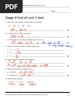 Unit 1 End - of - Unit Test | PDF