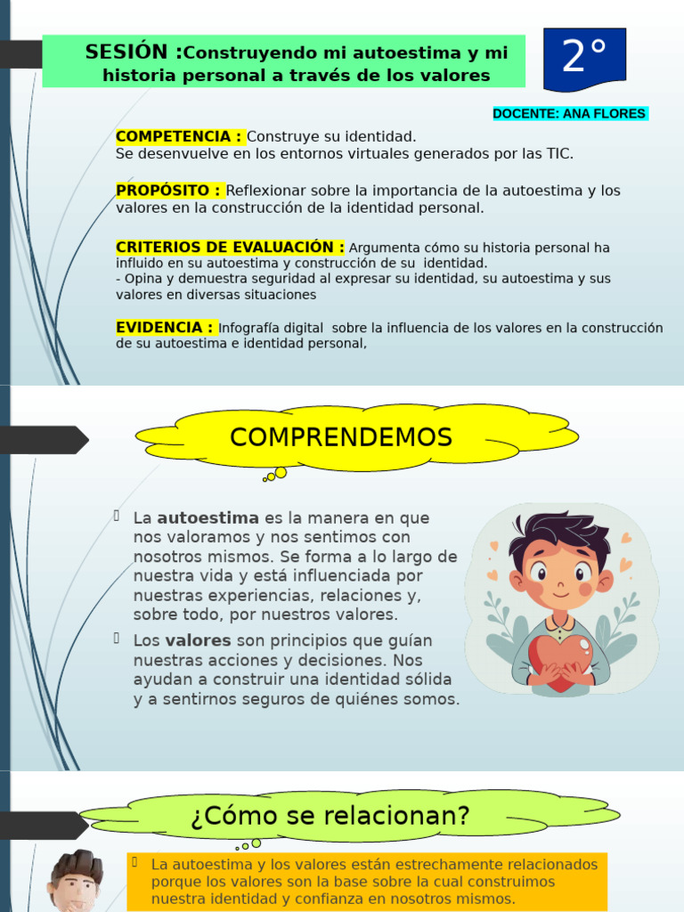 Valores y Autoestima en la Identidad | PDF | Autoestima | Ciencias del ...