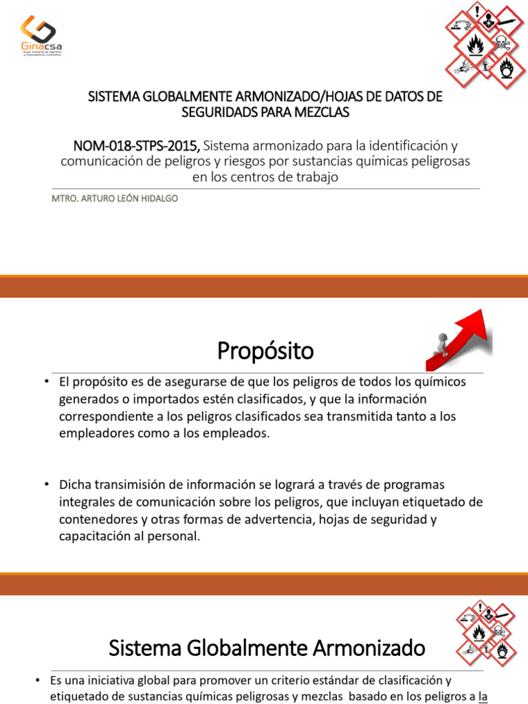 Sga-Nom-018-Stps-2015 - Ginacsa 2022 | PDF | Toxicidad | Mezcla
